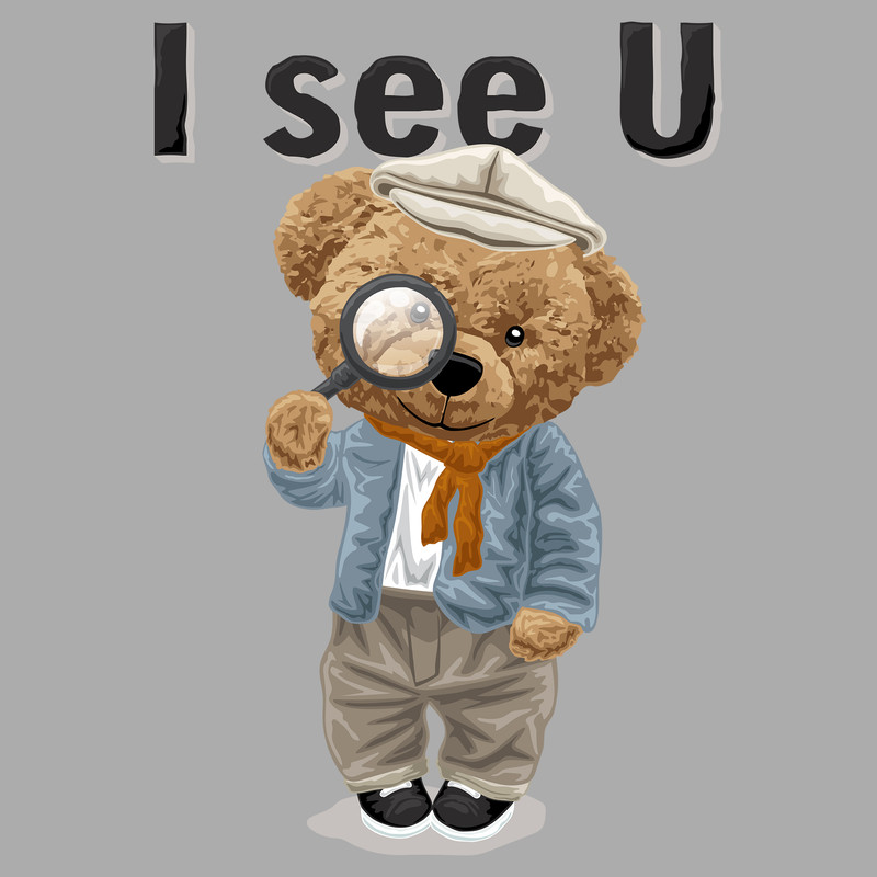 قیمت و خرید استیکر پارچه و لباس مدل dtf طرح تدی کد H30.3 مجموعه 24 عددی