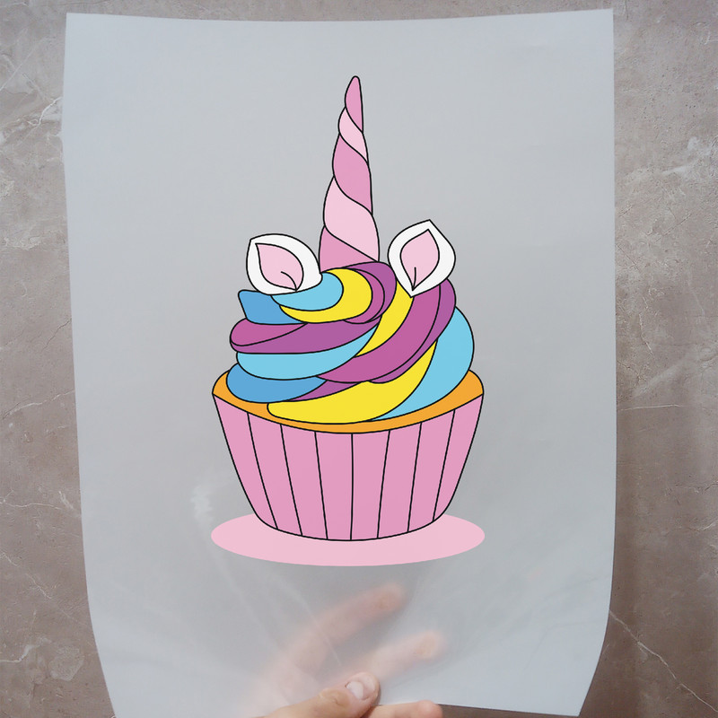 قیمت و خرید استیکر پارچه و لباس مدل dtf طرح یونیکورن کد H20.24 مجموعه 6 عددی