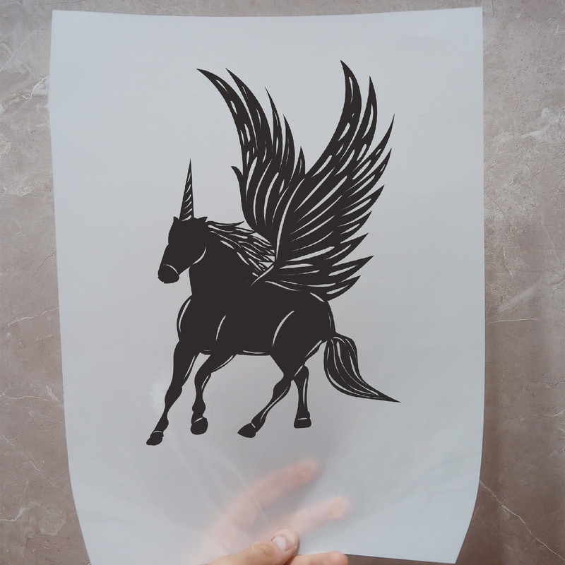 قیمت و خرید استیکر پارچه و لباس مدل dtf طرح یونیکورن کد H15.1143 مجموعه 4 عددی