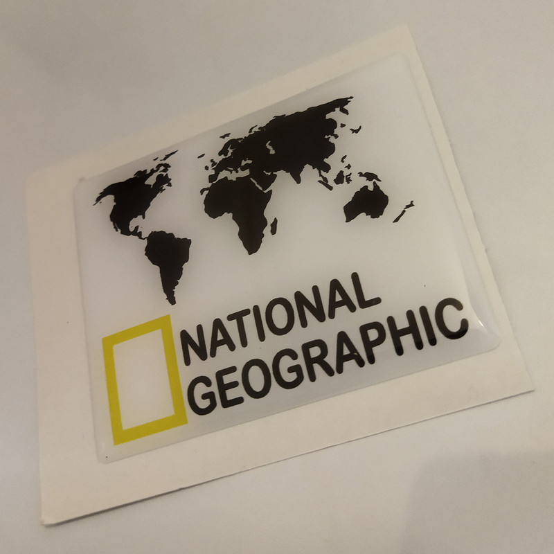 قیمت و خرید برچسب خودرو مدل ژله ای کد -National Geographic-Square