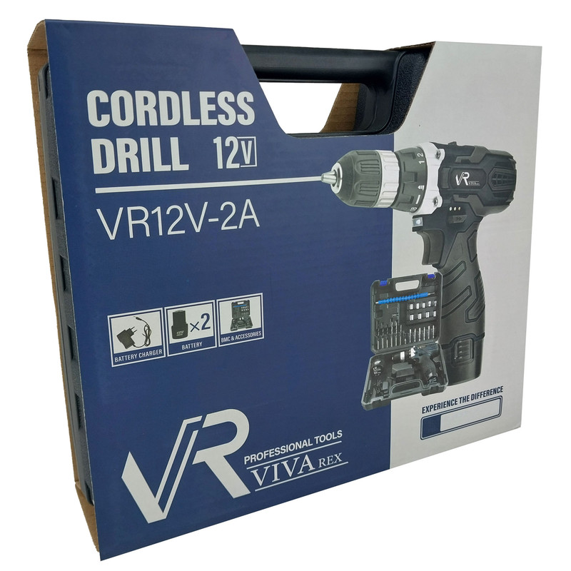قیمت و خرید دریل پیچ گوشتی شارژی ویوارکس مدل VR12V-2A-NEW مجموعه 28 عددی