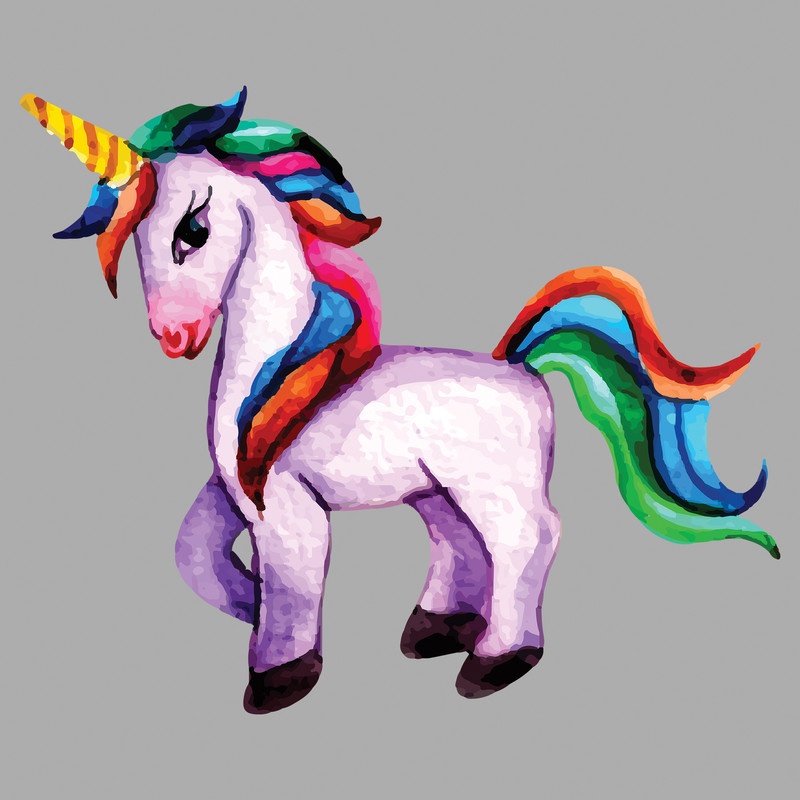 قیمت و خرید استیکر پارچه و لباس مدل dtf طرح یونیکورن کد H20.534 مجموعه 6 عددی