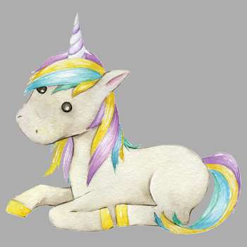 قیمت و خرید استیکر پارچه و لباس مدل dtf طرح یونیکورن کد H20.513 مجموعه 6 عددی