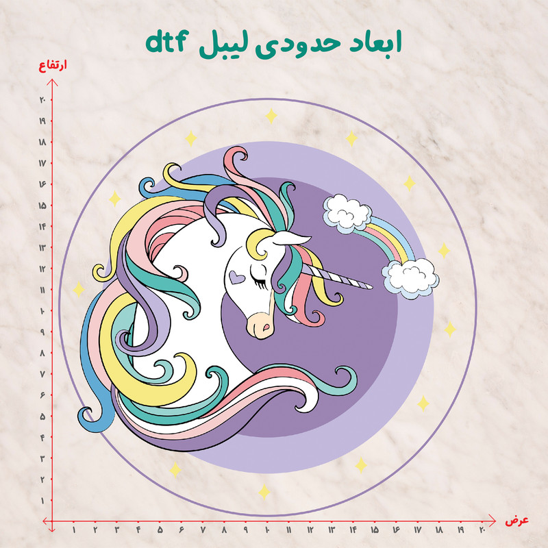 قیمت و خرید استیکر پارچه و لباس مدل dtf طرح یونیکورن کد H20.247 مجموعه 6 عددی