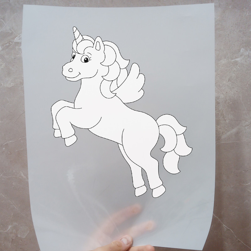 قیمت و خرید استیکر پارچه و لباس مدل dtf طرح یونیکورن کد H20.1071 مجموعه 3 عددی