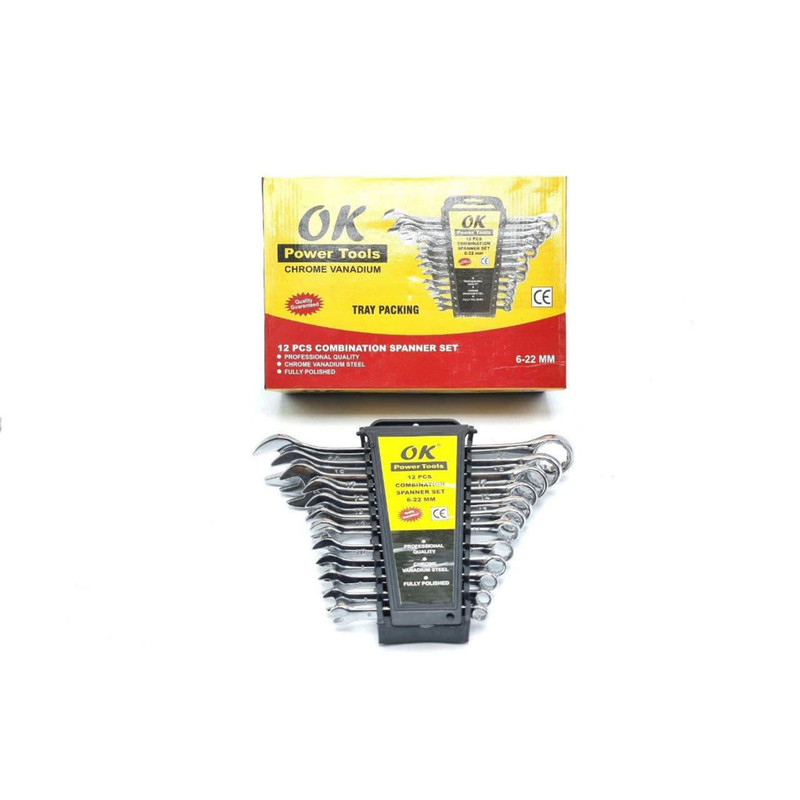 قیمت و خرید آچار یکسر تخت و یکسر رینگی اوکی مدل 1cs مجموعه 12 عددی