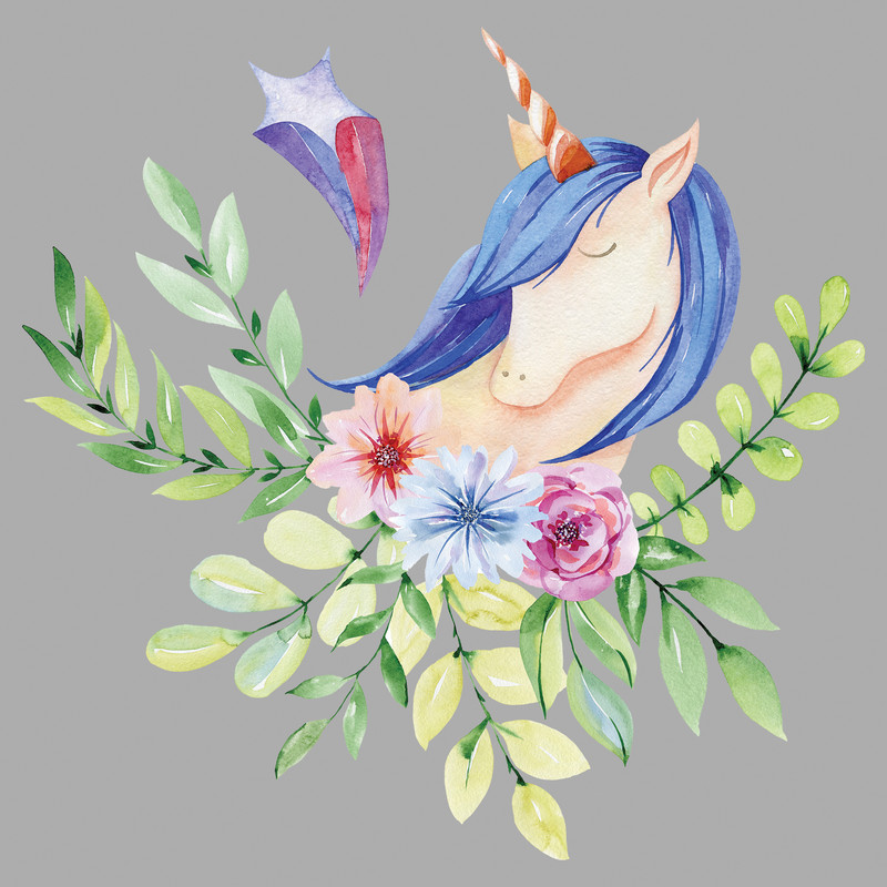 قیمت و خرید استیکر پارچه و لباس مدل dtf طرح یونیکورن کد H20.545 مجموعه 3 عددی