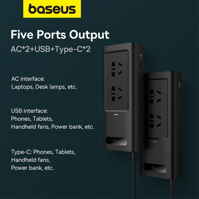 قیمت و خرید شارژر فندکی 150 وات بیسوس مدل Power Inverter Pro BS-CI15-03 به همراه مبدل خودرو