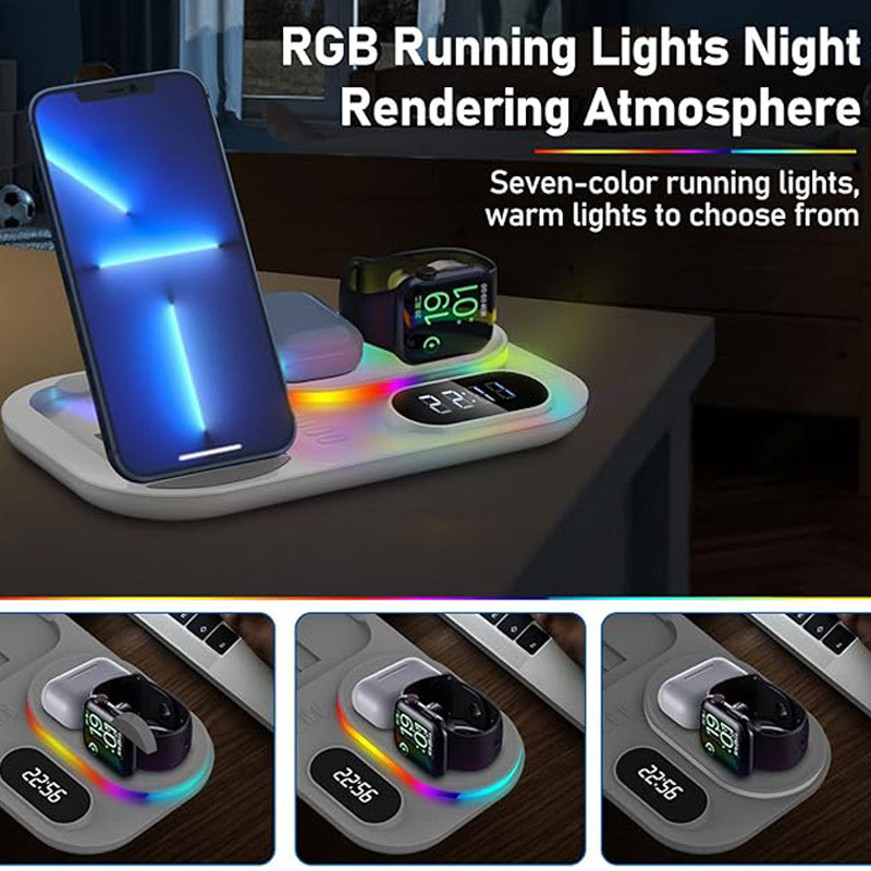 قیمت و خرید شارژر رومیزی موکسوم مدل MX-ST08 4in1