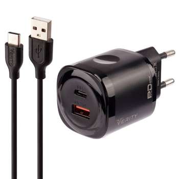 قیمت و خرید شارژر دیواری 20 وات وریتی مدل AP-2125به همراه کابل تبدیل usb-c