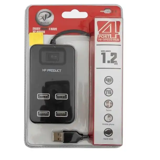 ⭐️ خرید اینترنتی هاب 4 پورت ایکس پی پروداکت مدل H809 - XP (1403) - فروشگاه دیگسون ⭐️