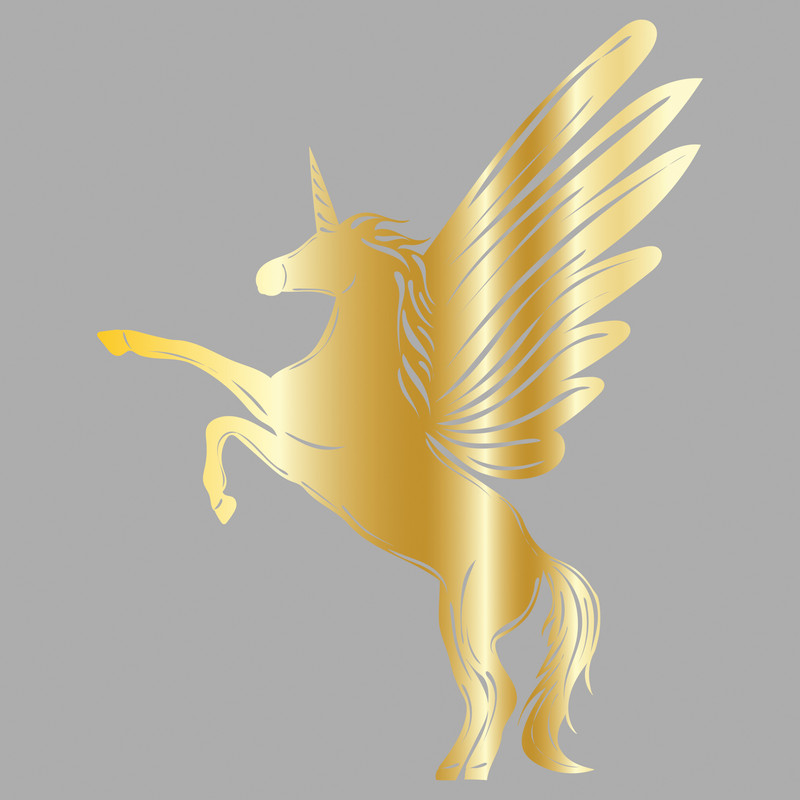 قیمت و خرید استیکر پارچه و لباس مدل dtf طرح یونیکورن کد H15.1124 مجموعه 4 عددی