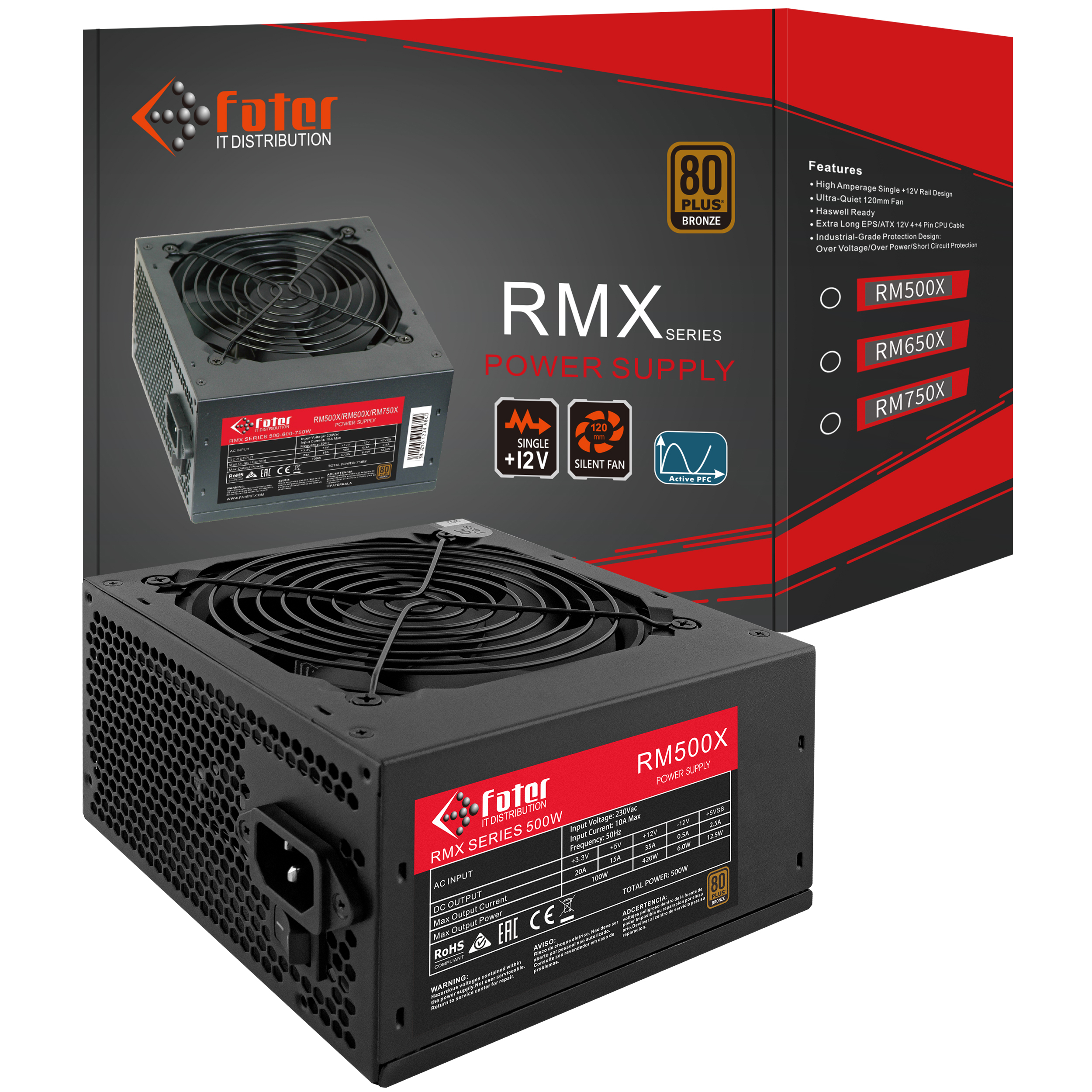 خرید آنلاین و قیمت منبع تغذیه کامپیوتر فاطر مدل RM500X [1403] | وکسی