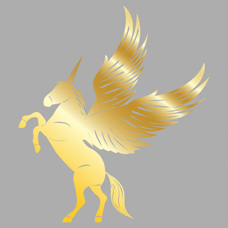 قیمت و خرید استیکر پارچه و لباس مدل dtf طرح یونیکورن کد H15.1129 مجموعه 4 عددی