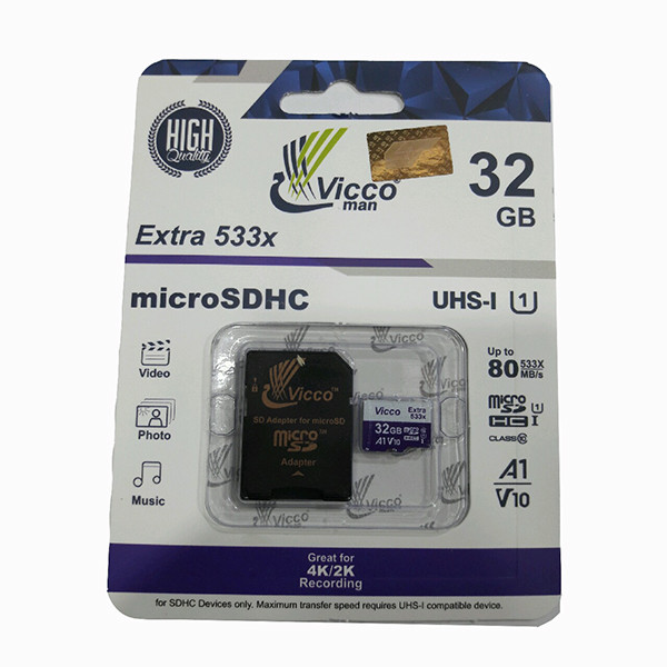 قیمت و خرید کارت حافظه microSDHC ویکومن مدل Extra 533X کلاس 10 استاندارد UHS-I U1 سرعت 80MBps ...