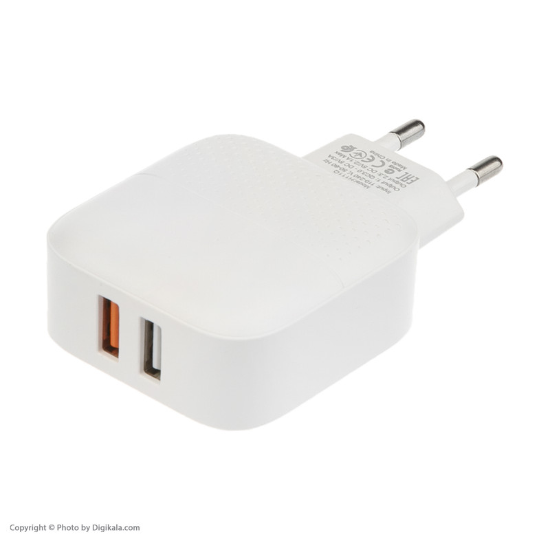 قیمت و خرید شارژر دیواری هیسکا مدل H-112PD به همراه کابل تبدیل لایتنینگ