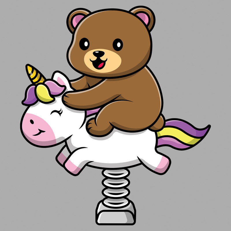 قیمت و خرید استیکر پارچه و لباس مدل dtf طرح یونیکورن کد H15.685 مجموعه 4 عددی