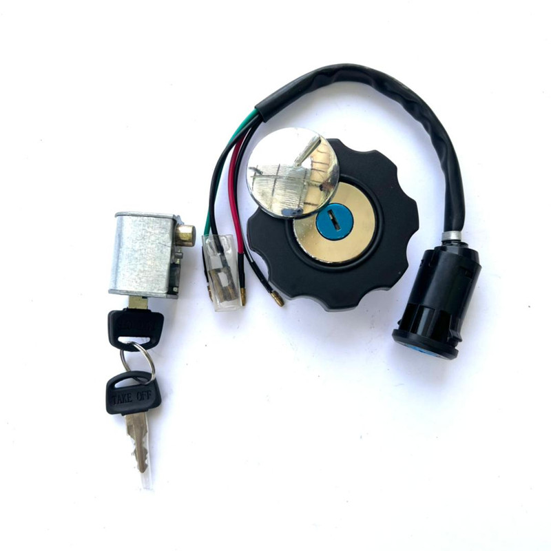 قیمت و خرید سوییچ و قفل و درب باک موتور سیکلت زنیت مدل ZENITH 125 مجموعه 4 عددی