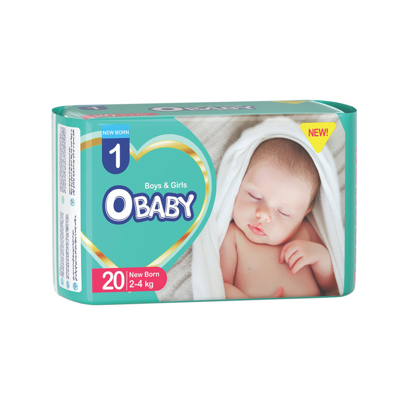 قیمت و خرید پوشک کودک اوبیبی مدل کامفلکس سایز 1 بسته 20 عددی