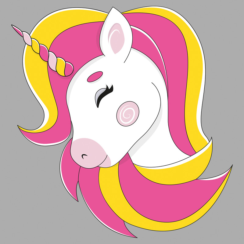 قیمت و خرید استیکر پارچه و لباس مدل dtf طرح یونیکورن کد H15.382 مجموعه 4 عددی