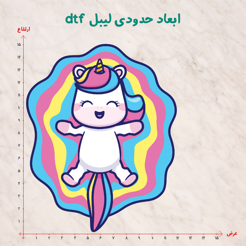 قیمت و خرید استیکر پارچه و لباس مدل dtf طرح یونیکورن کد H15.646 مجموعه 4 عددی