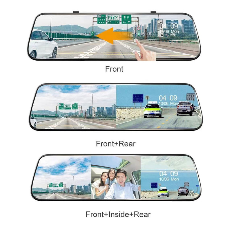 قیمت و خرید دوربین فیلم برداری ثبت وقایع خودرو مدل آینه‌ای لمسی RoadLens-WS8