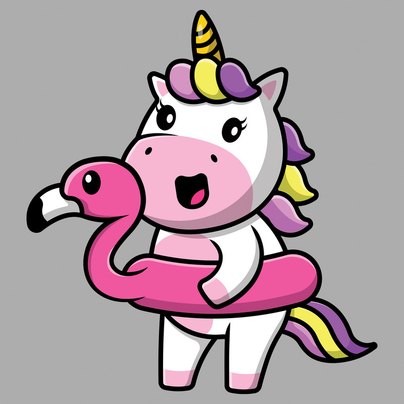 قیمت و خرید استیکر پارچه و لباس مدل dtf طرح یونیکورن کد H15.702 مجموعه 4 عددی