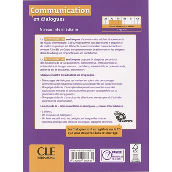 قیمت و خرید کتاب Communication en dialogues A2 B1 niveau intermediaire ...