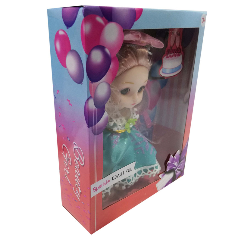 قیمت و خرید عروسک مدل دختر چشم تیله ای کد No 9009 ارتفاع 19 سانتی متر