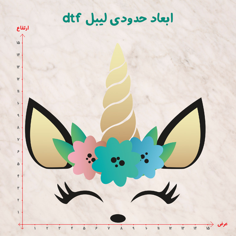 قیمت و خرید استیکر پارچه و لباس مدل dtf طرح یونیکورن کد H15.30 مجموعه 4 عددی