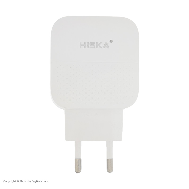 قیمت و خرید شارژر دیواری هیسکا مدل H-111Q به همراه کابل تبدیل لایتنینگ