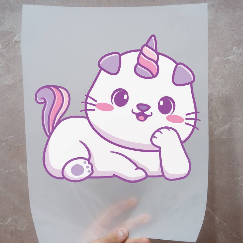 قیمت و خرید استیکر پارچه و لباس مدل dtf طرح یونیکورن کد H20.930 مجموعه 3 عددی