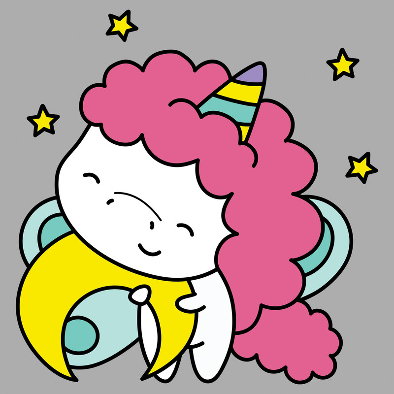 قیمت و خرید استیکر پارچه و لباس مدل dtf طرح یونیکورن کد H20.891 مجموعه 3 عددی