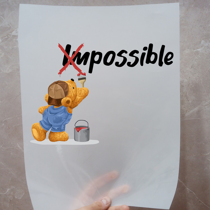 قیمت و خرید استیکر پارچه و لباس مدل dtf طرح تدی کد H20.102 مجموعه 3 عددی