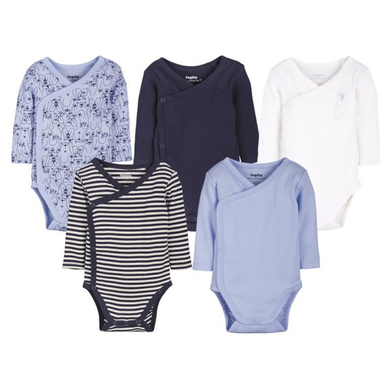 قیمت و خرید بادی آستین بلند نوزادی لوپیلو مدل vhnn بسته 5عددی