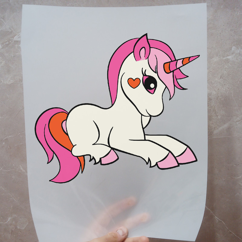 قیمت و خرید استیکر پارچه و لباس مدل dtf طرح یونیکورن کد H15.1008 مجموعه 4 عددی