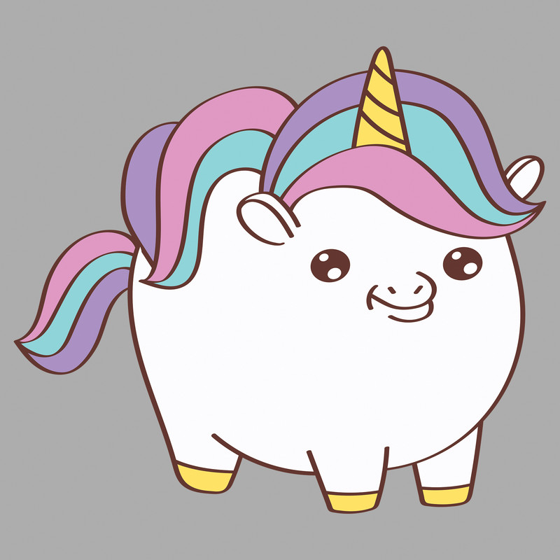 قیمت و خرید استیکر پارچه و لباس مدل dtf طرح یونیکورن کد H15.881 مجموعه 4 عددی