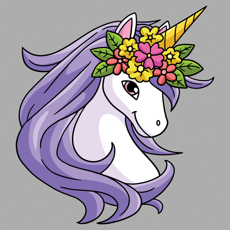 قیمت و خرید استیکر پارچه و لباس مدل dtf طرح یونیکورن کد H15.296 مجموعه 4 عددی