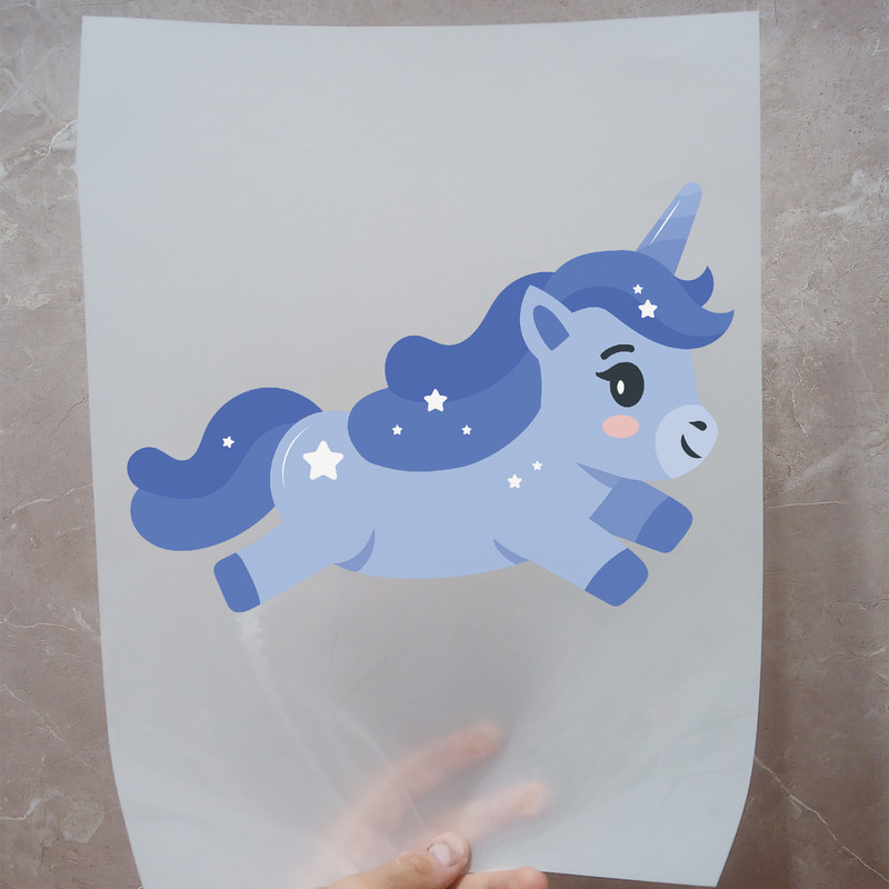 قیمت و خرید استیکر پارچه و لباس مدل dtf طرح یونیکورن کد H20.318 مجموعه 3 عددی