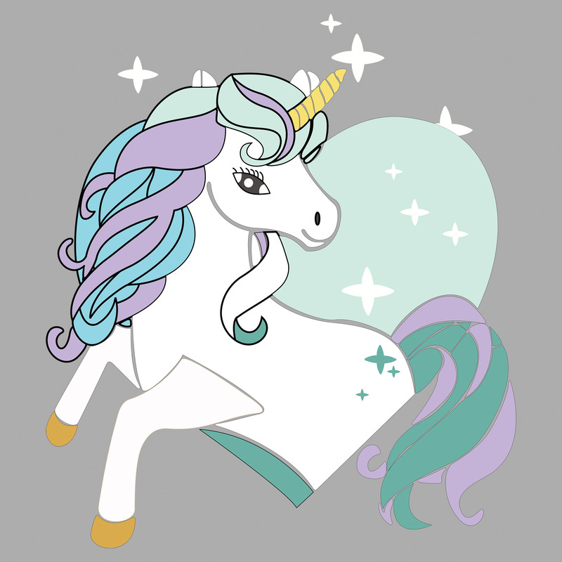 قیمت و خرید استیکر پارچه و لباس مدل dtf طرح یونیکورن کد H20.816 مجموعه 3 عددی