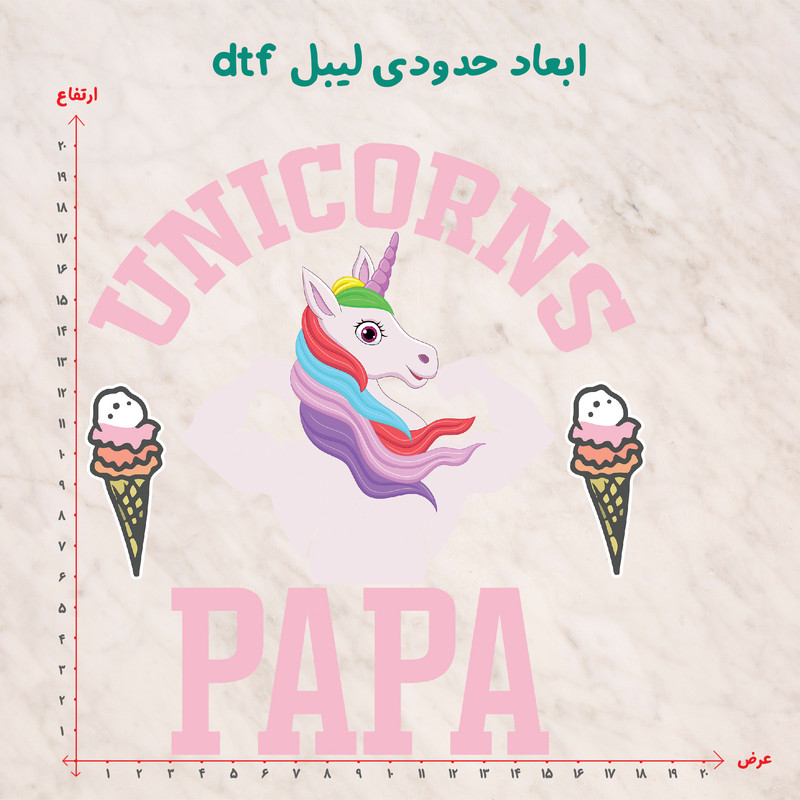 قیمت و خرید استیکر پارچه و لباس مدل dtf طرح یونیکورن کد H20.158 مجموعه 6 عددی