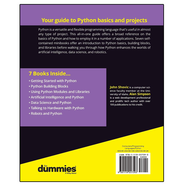 قیمت و خرید کتاب Python All-In-One For Dummies 2021 اثر John C. Shovic ...