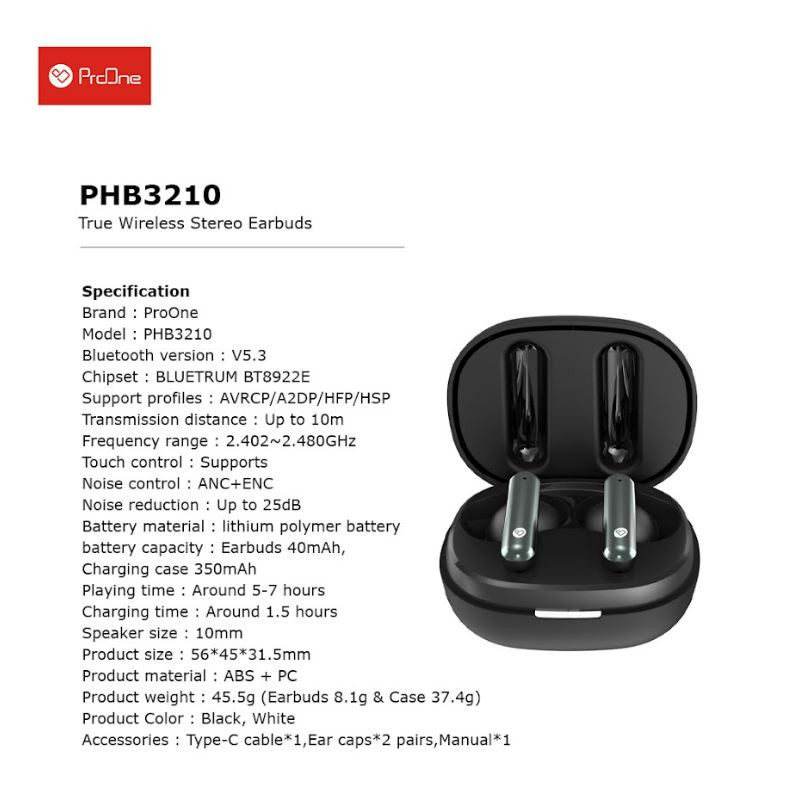 قیمت و خرید هندزفری بلوتوثی پرووان مدل PHB3210