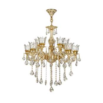 قیمت و خرید لوستر 10 شعله چشمه نور کد S3700/5GWT