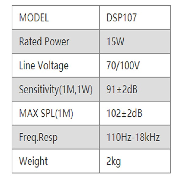 قیمت و خرید اسپیکر سقفی دسپا مدل DSP107