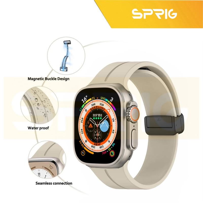 قیمت و خرید بند اسپریگ مدل Magnetic Silicon مناسب برای ساعت هوشمند هاینو تکو T89 Ultra / T99 ...