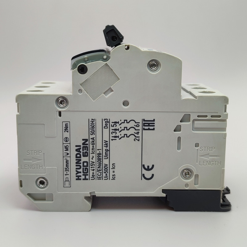 قیمت و خرید فیوز مینیاتوری سه فاز 16 آمپر هیوندای مدل HGD 63N