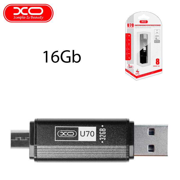 قیمت و خرید فلش مموری ایکس او مدل u70 micro 16g ظرفیت 16 گیگابایت