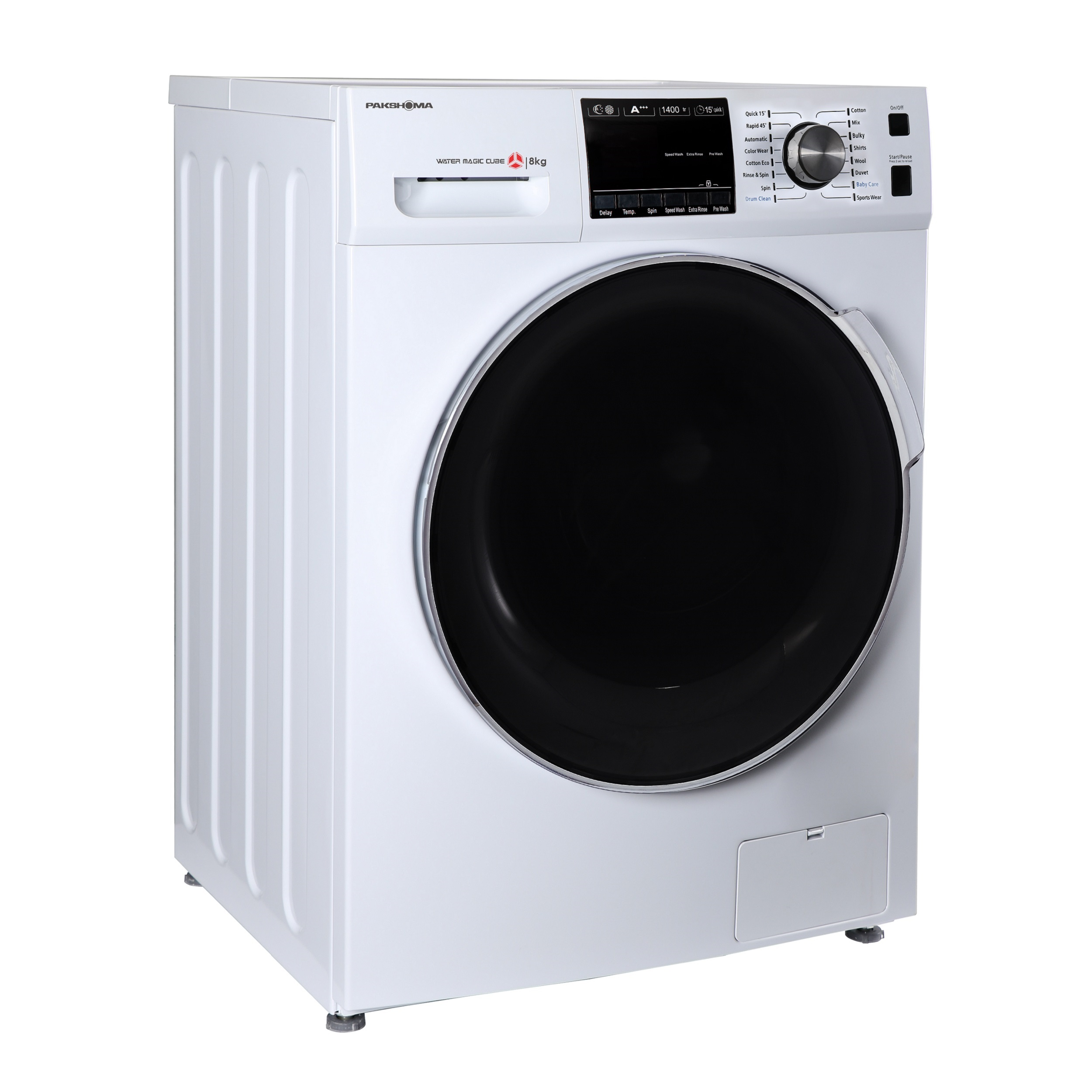 ماشین لباسشویی پاکشوما مدل TFU - 84437 WT ظرفیت 8 کیلوگرم - محصولات