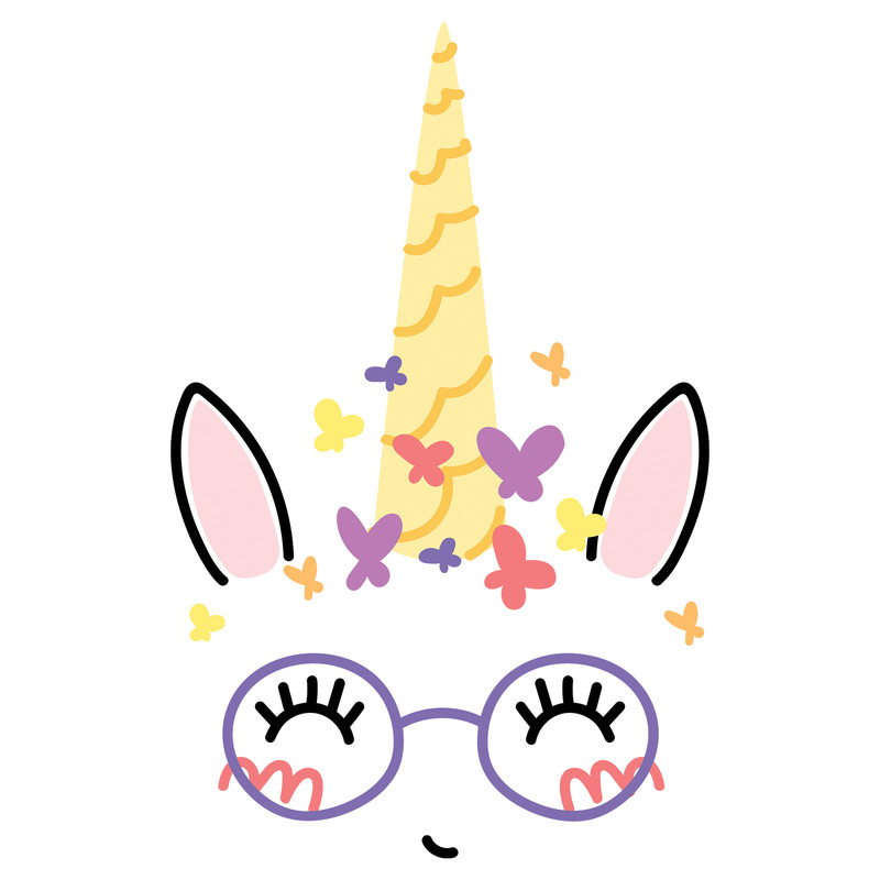 قیمت و خرید استیکر پارچه و لباس مدل dtf طرح یونیکورن کد H15.48 مجموعه 4 عددی